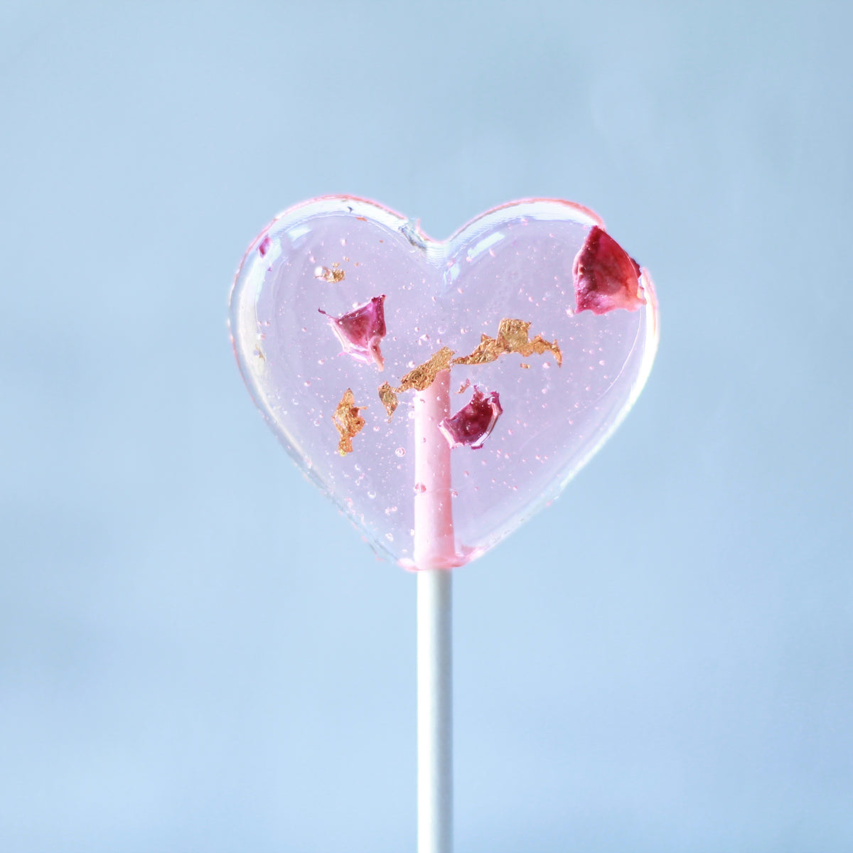 Rose Heart Lollipops with 24K Gold Leaf 8 PCS – sweetniks